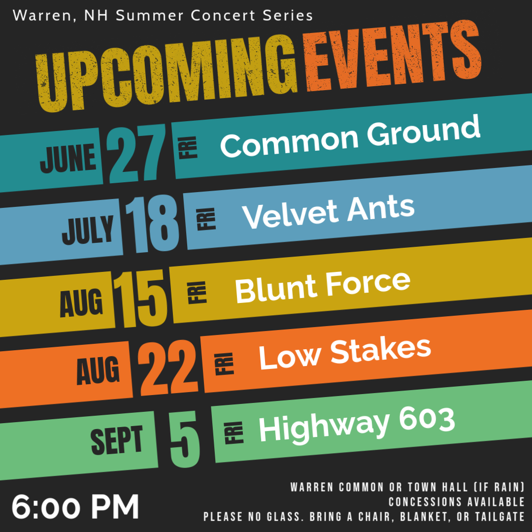 Official Website of the Town of Warren New Hampshire - Celebrate Summer ...